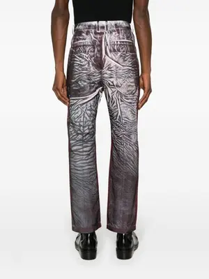 KANGHYUK Abstract-print Trousers
