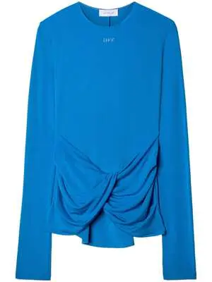 Off-White Logo-print Draped Top