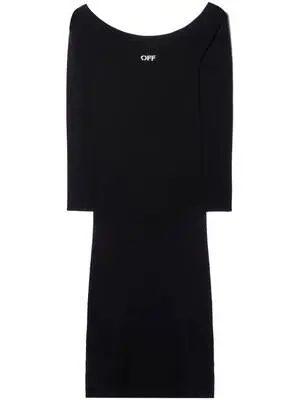 Off-White Off-shoulder Dress