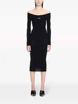 Off-White Off-shoulder Dress