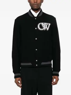 Off-White Logo-appliqué Varsity Bomber Jacket