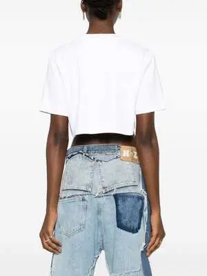 Off-White Off Stamp Cropped T-shirt - White