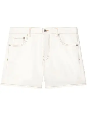 Off-White Contrast-stitching Denim Shorts