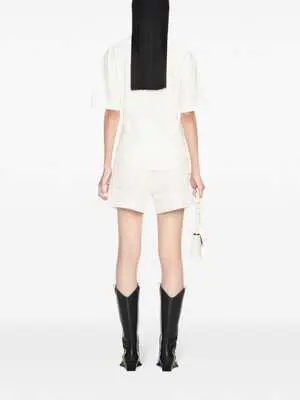 Off-White Contrast-stitching Denim Shorts