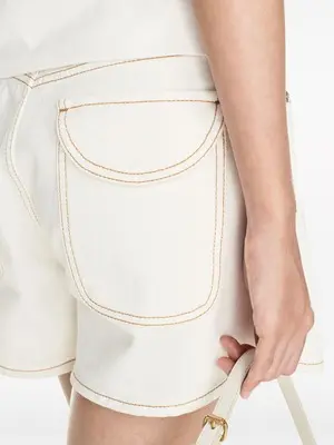 Off-White Contrast-stitching Denim Shorts