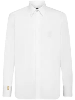 BILLIONAIRE Logo-embroidered Button-up Shirt - White