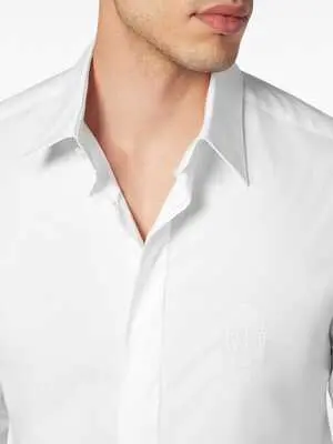 BILLIONAIRE Logo-embroidered Button-up Shirt - White