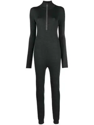 Brunello Cucinelli Ribbed Long-sleeve Jumpsuit - Grey