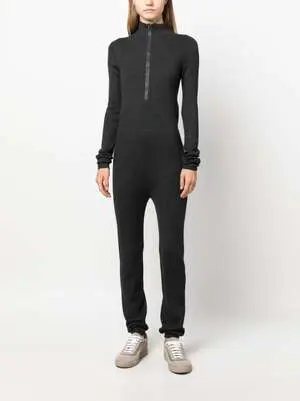 Brunello Cucinelli Ribbed Long-sleeve Jumpsuit
