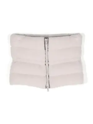 Brunello Cucinelli Fleece-texture Padded Scarf - White