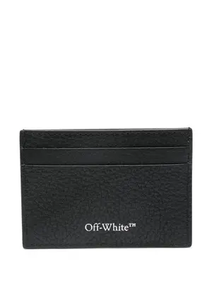 Off-White Diag-stripe Leather Cardholder - Black