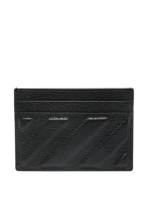 Off-White Diag-stripe Leather Cardholder