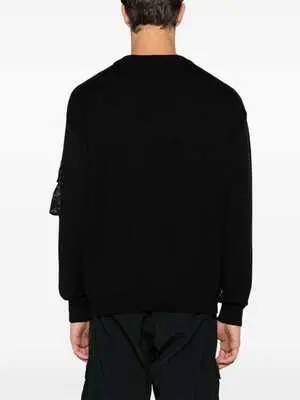 Moschino Contrast Panel-detail Ribbed-knit Jumper