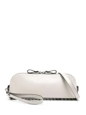 Valentino Garavani Rockstud Leather Clutch - Grey