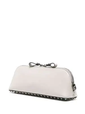Valentino Garavani Rockstud Leather Clutch - Grey