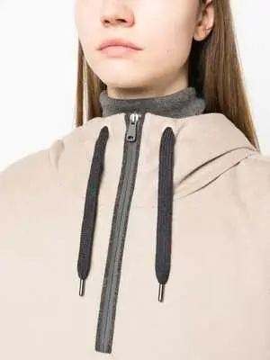 Brunello Cucinelli Long-sleeve Half Zipped Hoodie