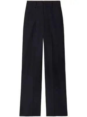 Off-White Wool Straight-leg Trousers - Black
