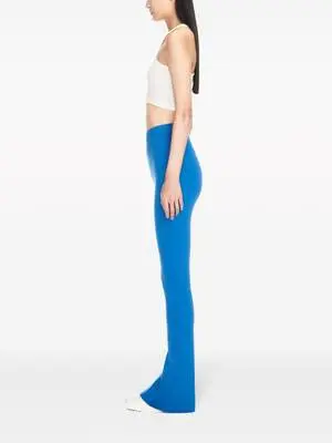 Off-White Logo-waistband Flared Leggings - Blue