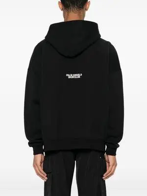 Palm Angels Palm Ski Club Cotton Hoodie - Black