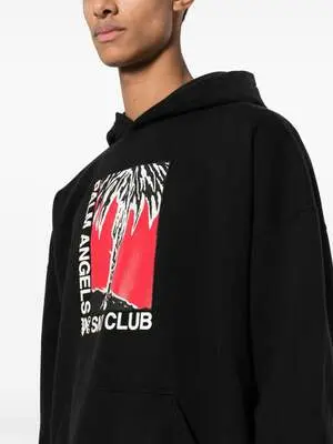 Palm Angels Palm Ski Club Cotton Hoodie - Black