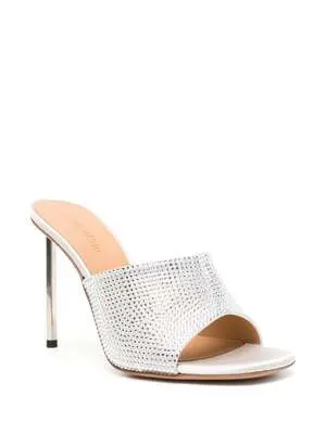 Off-White Allen 100mm Crystal-embellished Mules - Grey