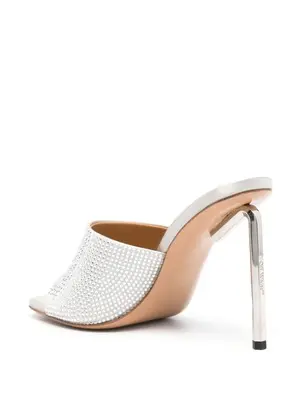 Off-White Allen 100mm Crystal-embellished Mules - Grey