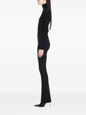 Off-White Logo-print Flared Trousers - Black