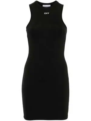 Off-White Logo Mini Dress - Black