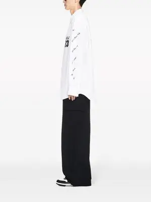 Off-White Logo-embroidered Cotton Shirt