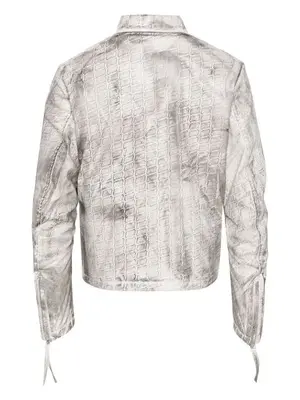 KANGHYUK Abstract-print Biker Jacket