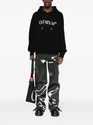 Off-White Skate Cotton Hoodie - Black