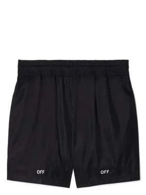 Off-White Logo-print Swim Shorts - Black