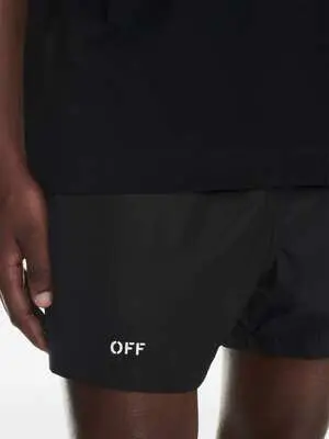 Off-White Logo-print Swim Shorts