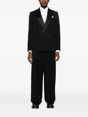 Off-White Satin-lined Virgin-wool Tuxedo Jacket - Black