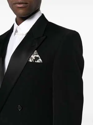 Off-White Satin-lined Virgin-wool Tuxedo Jacket - Black