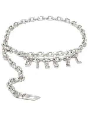 DIESEL® B-charm Chain Belt - Silver