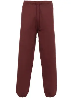 RASSVET Logo-embroidered Cotton Track Pants - Red