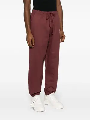 RASSVET Logo-embroidered Cotton Track Pants - Red