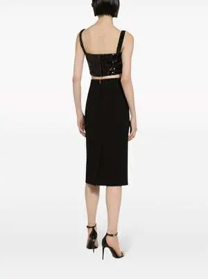 Dolce & Gabbana Sequin-embellished Cropped Top