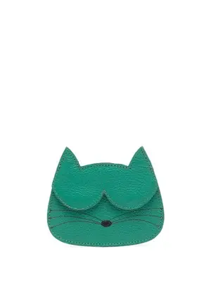 STUDIO CHOFAKIAN Cat-shape Leather Cardholder - Green