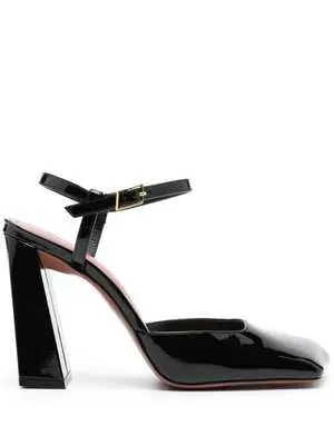 Amina Muaddi Block Heel Pumps