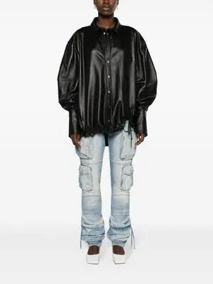 Attico Leather Shirt Jacket