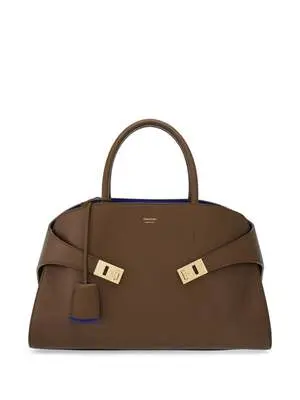 FERRAGAMO Small Hug Leather Tote Bag
