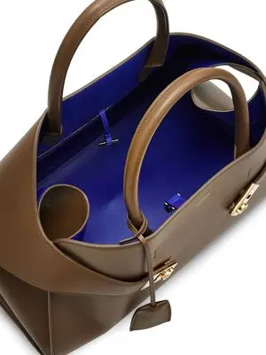 FERRAGAMO Small Hug Leather Tote Bag