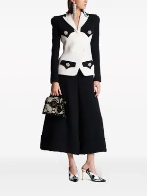Balmain 4-button Two-tone Crepe Blazer