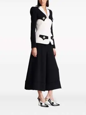 Balmain 4-button Two-tone Crepe Blazer