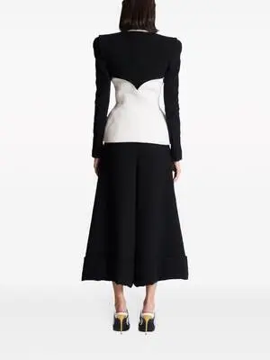 Balmain 4-button Two-tone Crepe Blazer