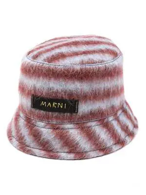 Marni Striped Bucket Hat - Red