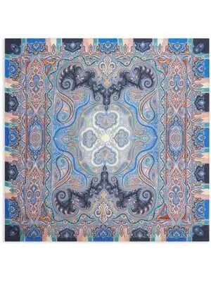 Etro Paisley-print Cashmere-blend Scarf - Blue