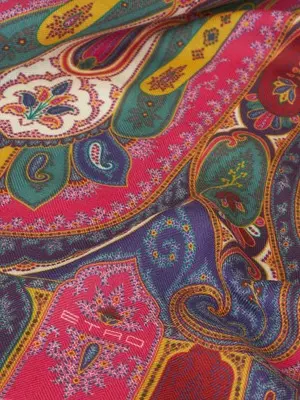 Etro Paisley-print Frayed-edge Cashmere-blend Scarf - Red